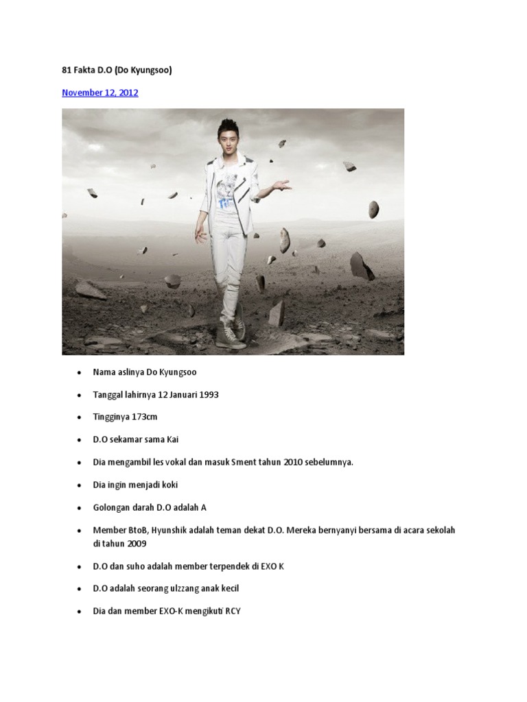 81 Fakta Menarik Do Kyungsoo EXO | PDF