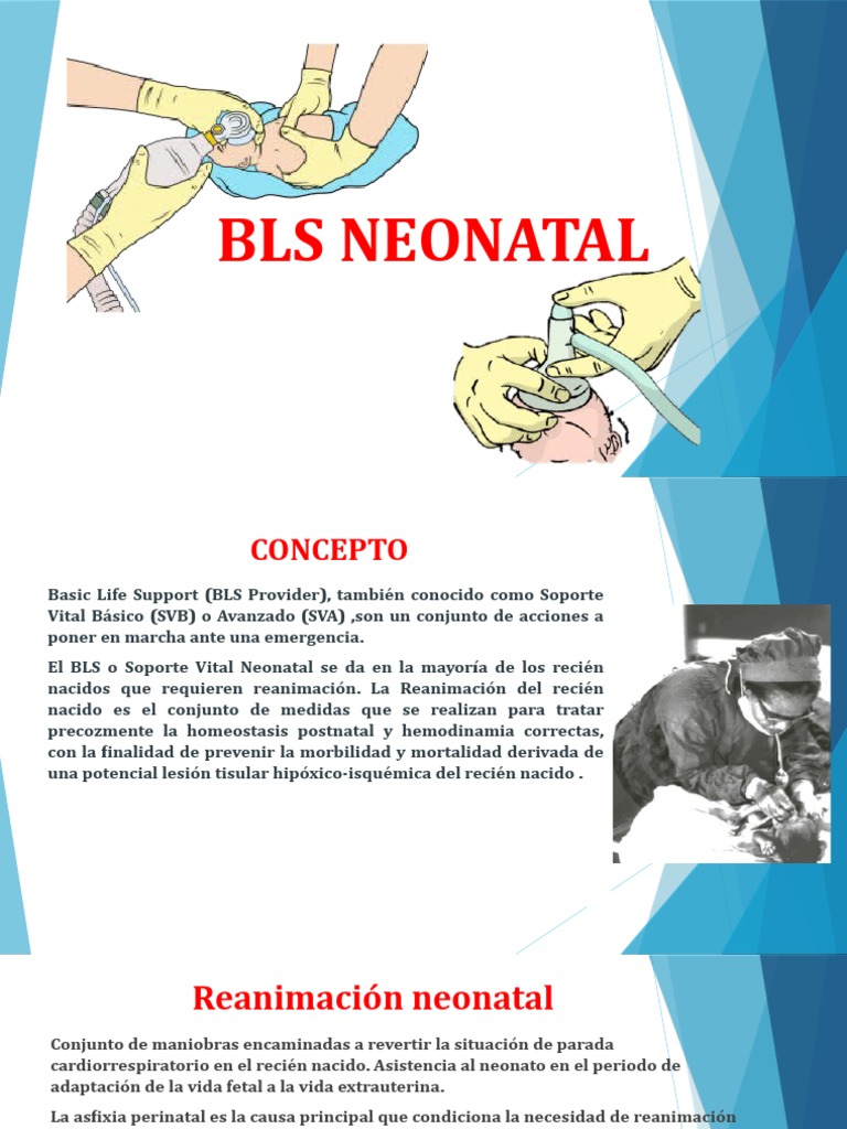 BLS Neonatal | PDF | Reanimación cardiopulmonar | Infantes