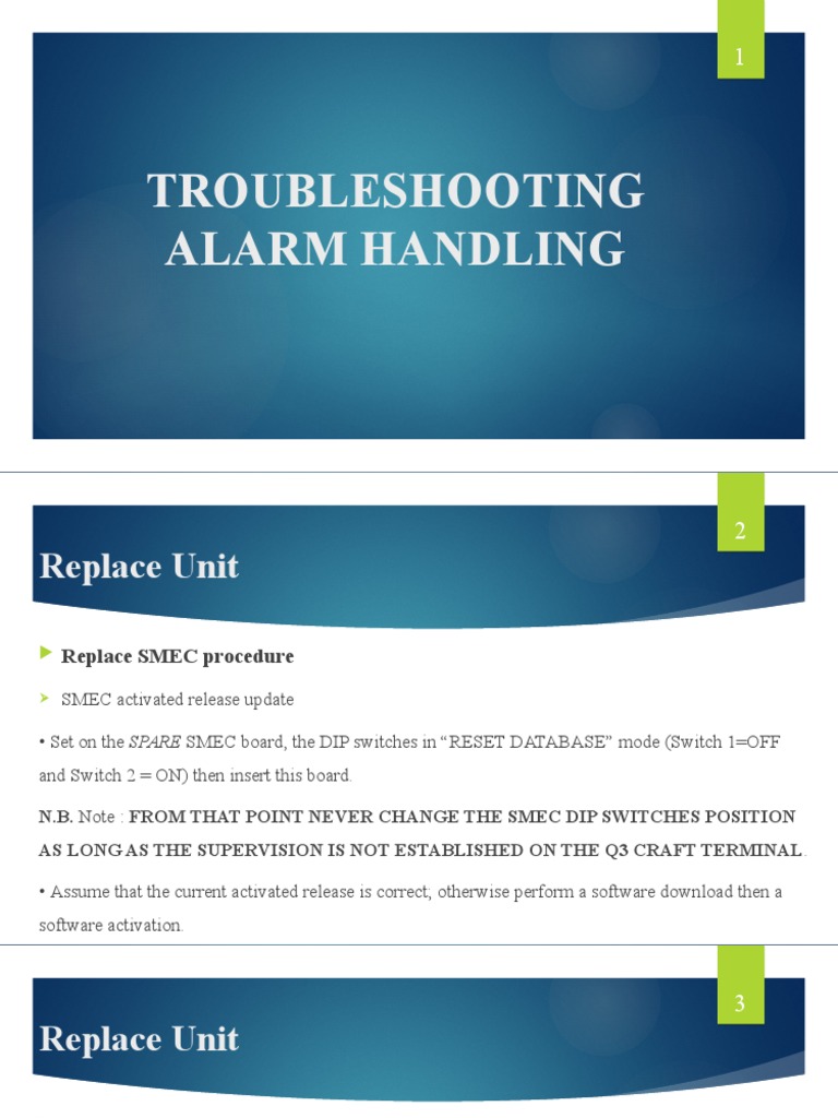 Troubleshooting Alarm Handling | PDF | Computer Data | Information Age