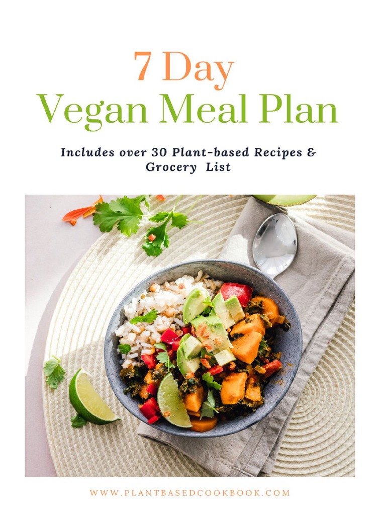 7 Day Vegan Meal Plan | PDF