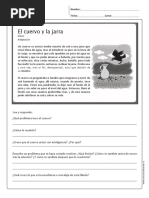 El Cuervo y La Jarra | PDF | Fábula