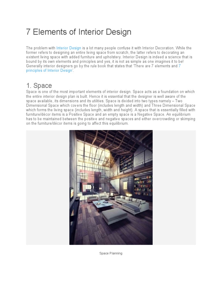 7 Elements of Interior Design | PDF | Interior Design | Color