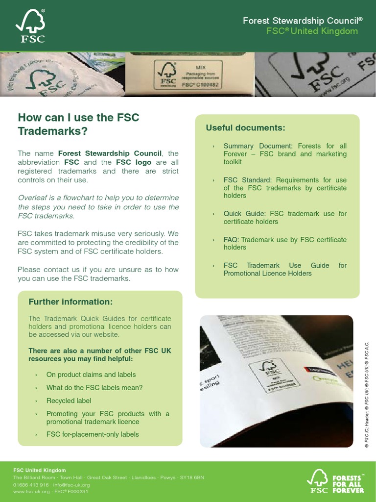 Using The FSC Trademarks Flowchart 0619 | PDF | Forest Stewardship ...
