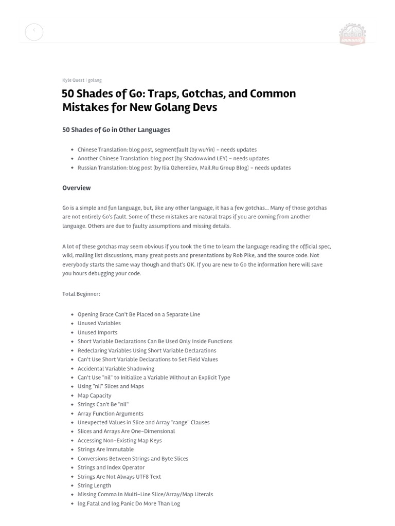 50 Shades of Go: Traps, Gotchas, and Common Mistakes For New Golang ...