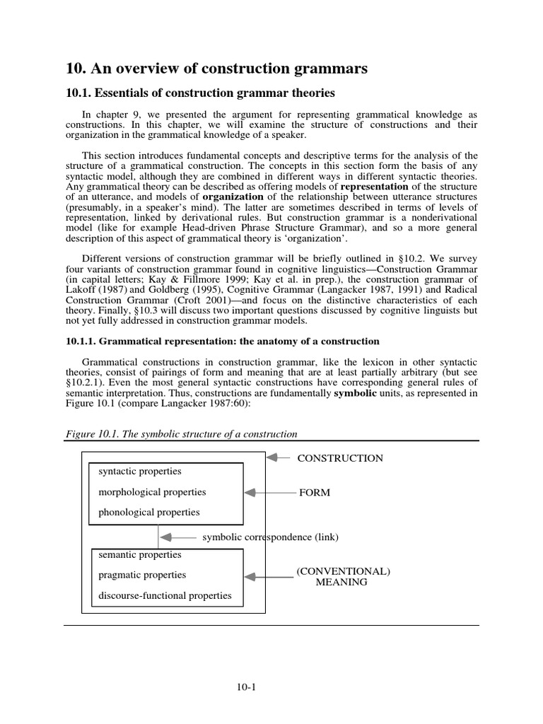 An Overview of Construction Grammar | PDF | Subject (Grammar) | Syntax