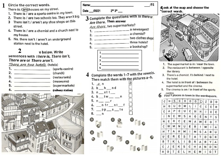 There Is There Are Prepositions of Place Phases 1 | PDF