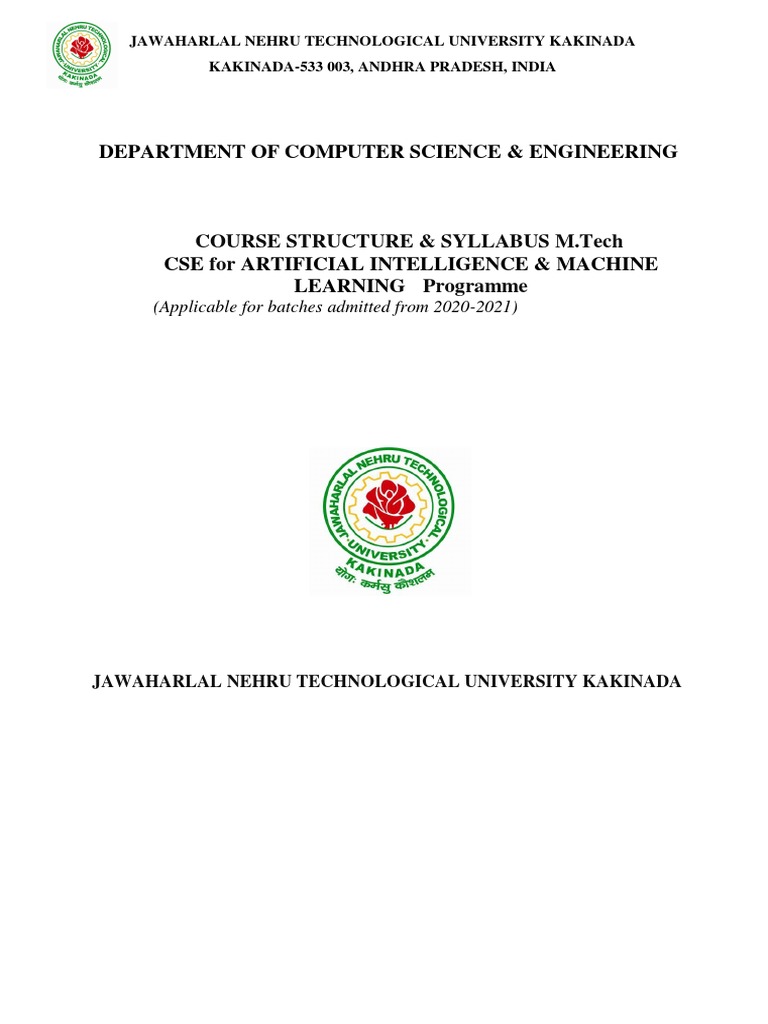 Final R20 M.Tech AI - ML Syllabus | PDF | Statistical Classification ...