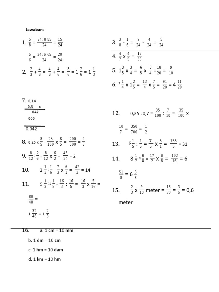 Math Problem Solutions and Calculations | PDF