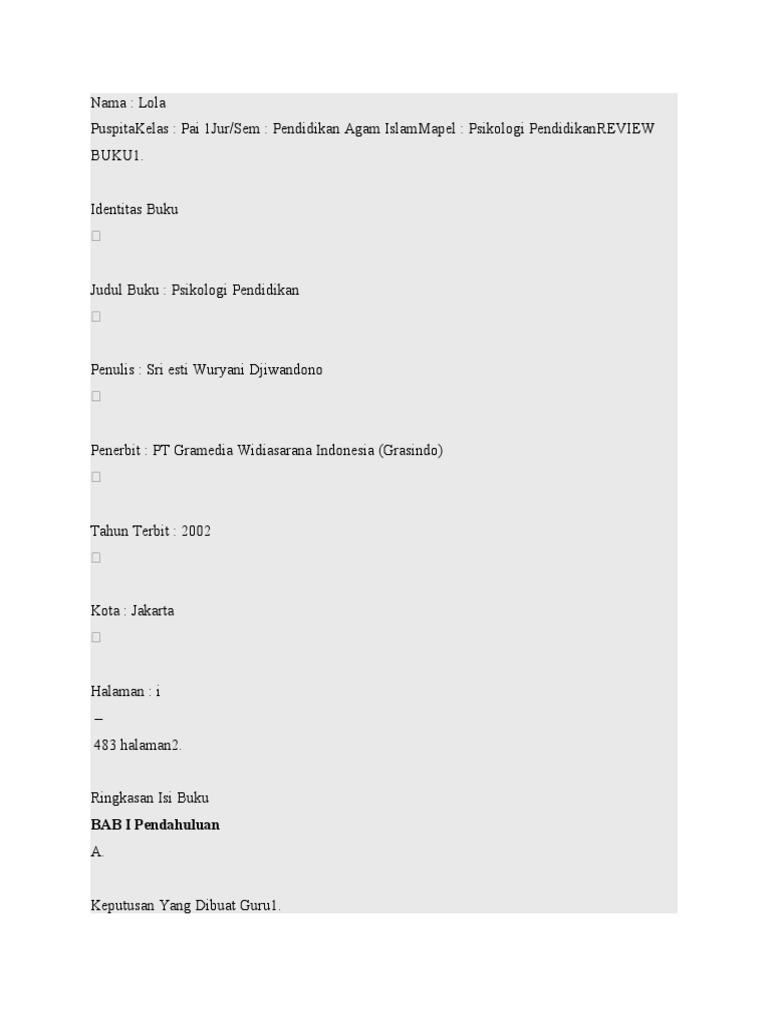Review Buku | PDF