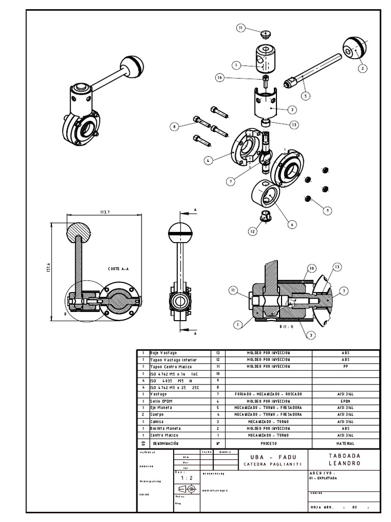 01 - Explotada | PDF | Mecanizado | Procesos industriales