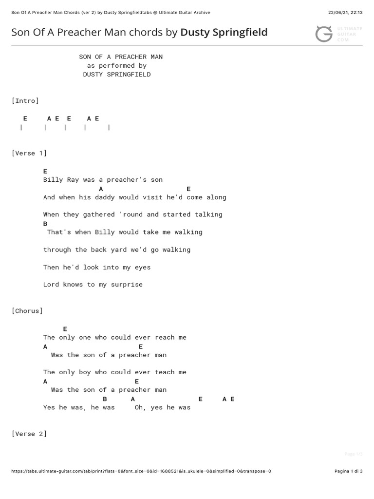 Guitar Chords Cats In The Cradle