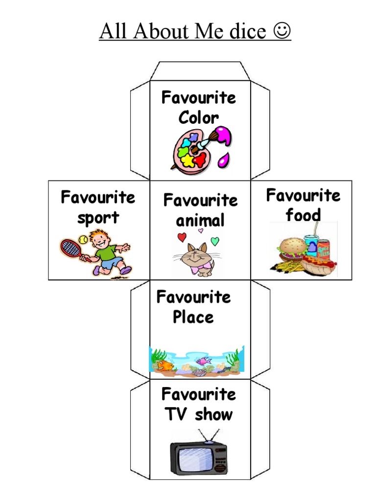All About Me Dice Fun Activities Games 89896 | PDF