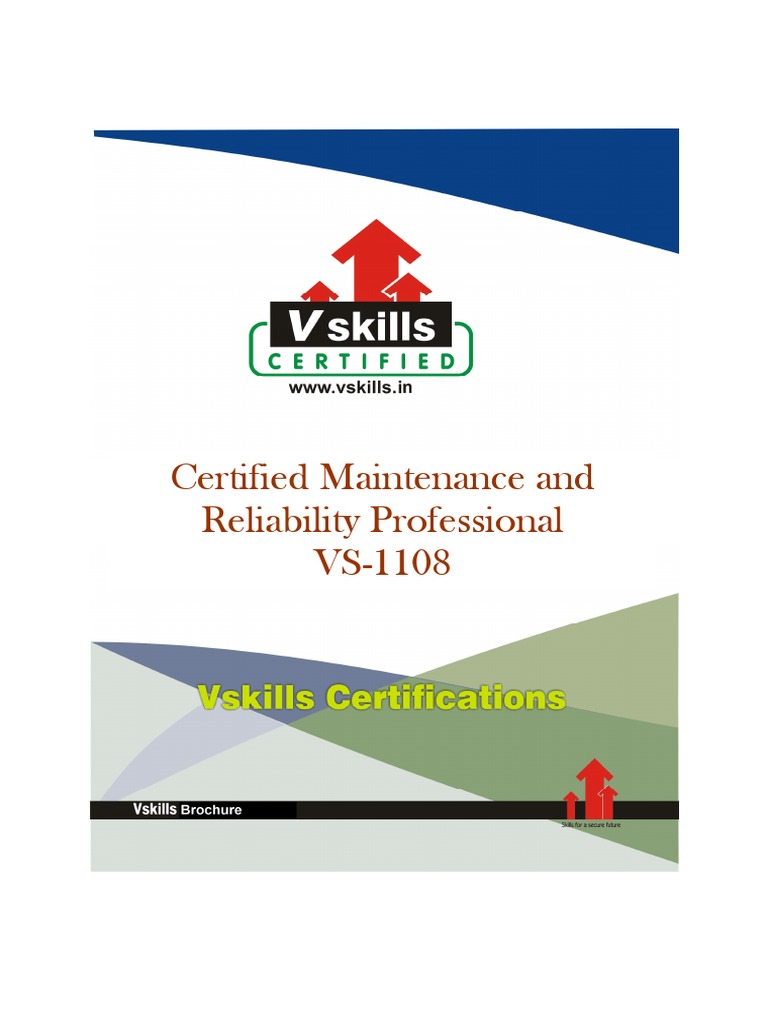 Certified Maintenance and Reliability Professional VS-1108 | PDF ...