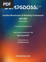 CMRP Practice Test PDF | PDF | Reliability Engineering | Economies