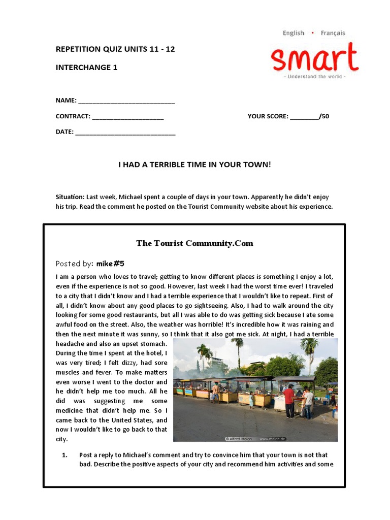 Repetition Quiz Units 11 - 12 | PDF