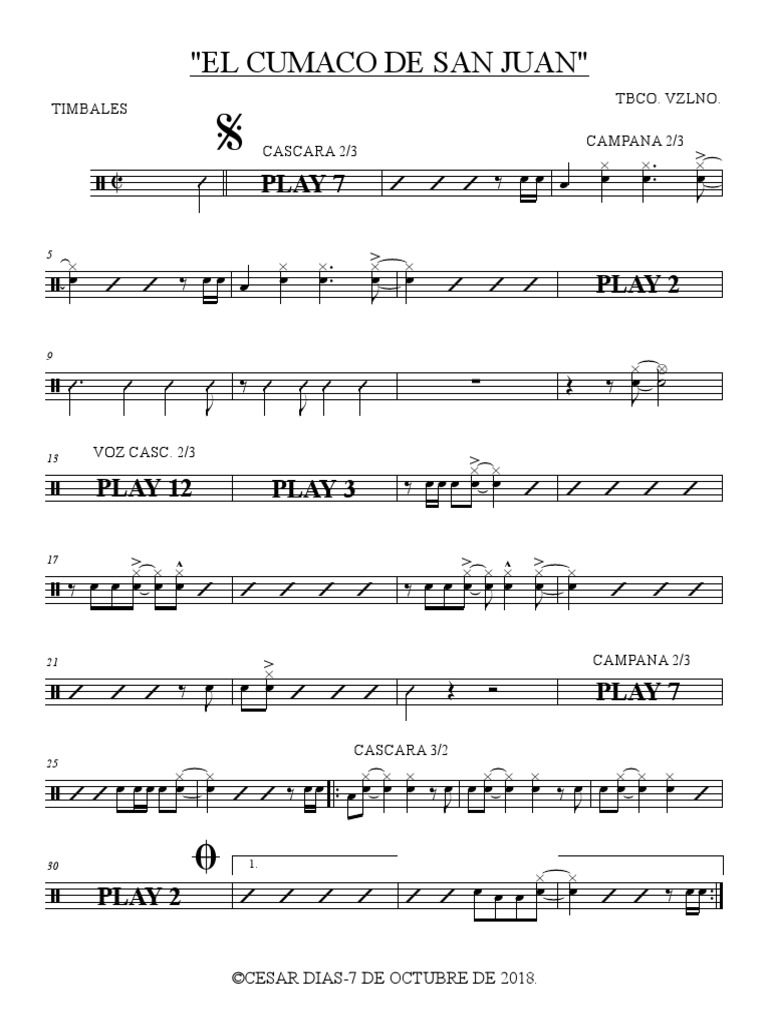 (DRUMS) El Cumaco de San Juan | PDF