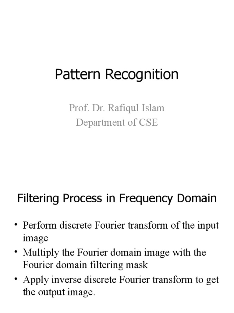 Lecture 04 Introduction To Image Filtering | PDF | Low Pass Filter | Filter (Signal Processing)