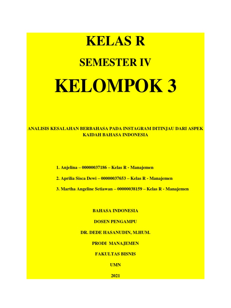 Penulisan Bahasa Indonesia Yang Benar | PDF