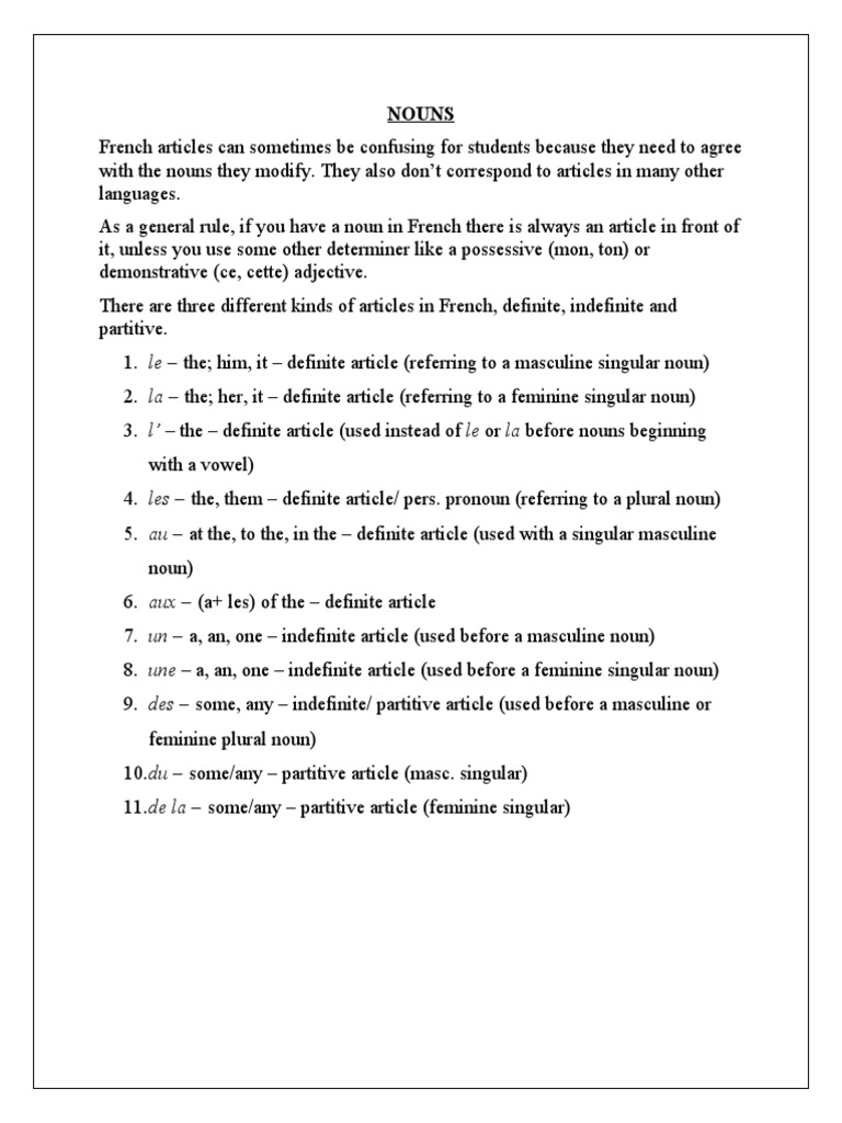 French Vocabulary CSEC | PDF | Grammatical Number | Grammatical Gender