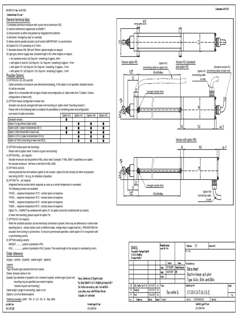 Accionador Electrico G40x - G60x - G80x (20190307) - E | PDF | Ac Power ...