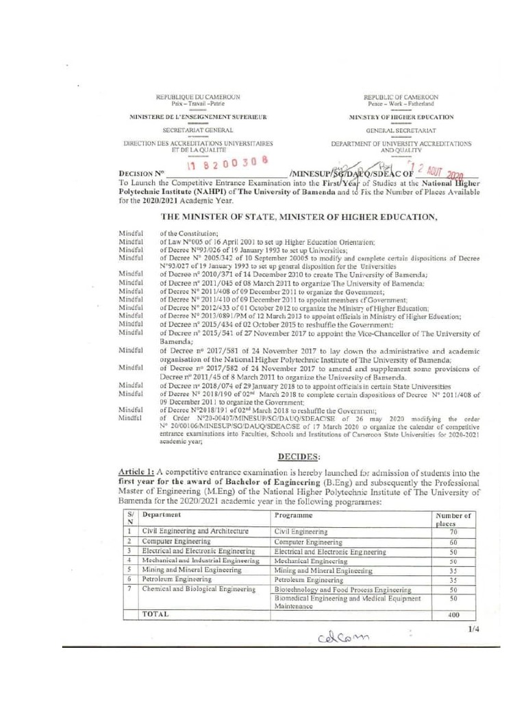 NAHPI Entrance 2020 Y1 | PDF