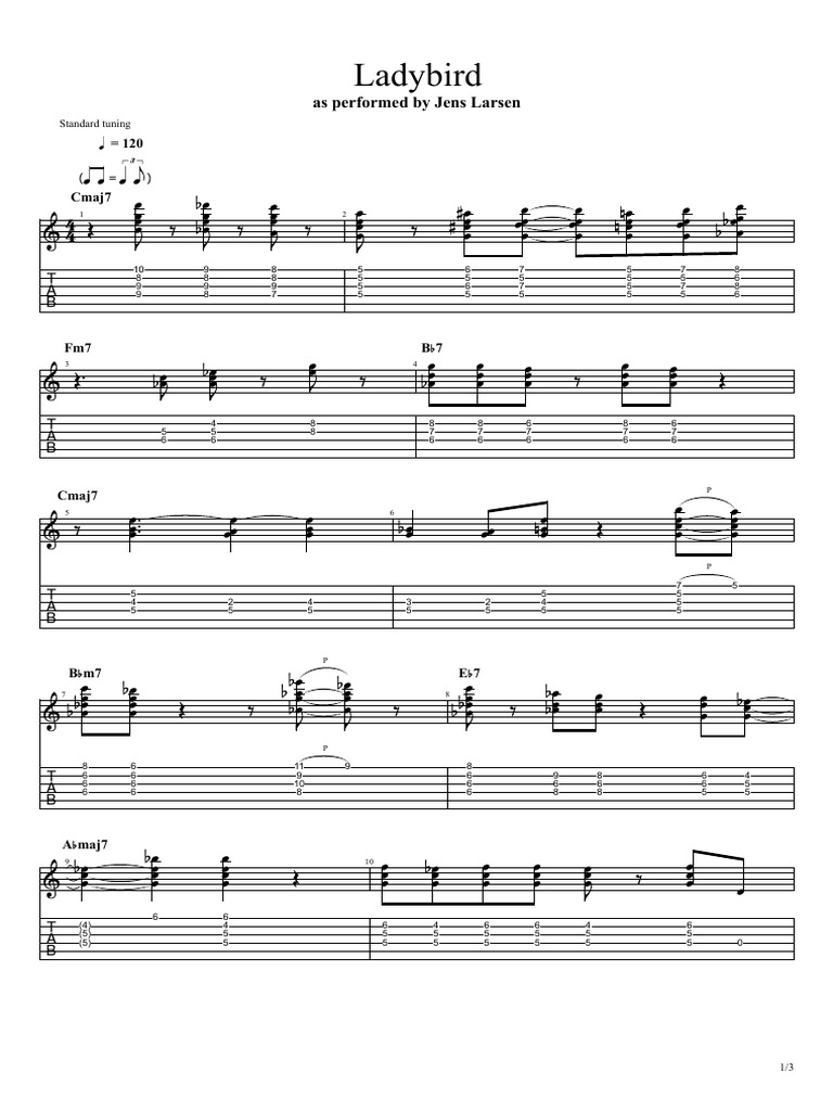 Ladybird: As Performed by Jens Larsen | PDF | Elements Of Music | Music ...