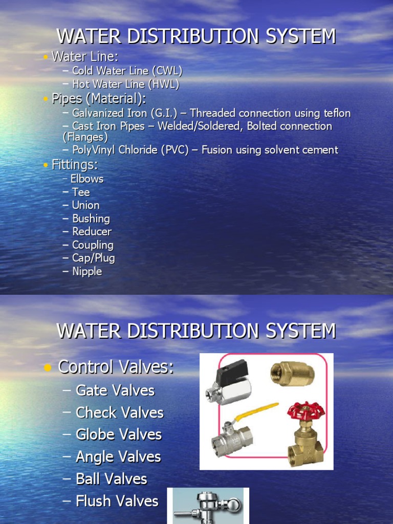 5-Water Distribution System12 | PDF | Valve | Equipment