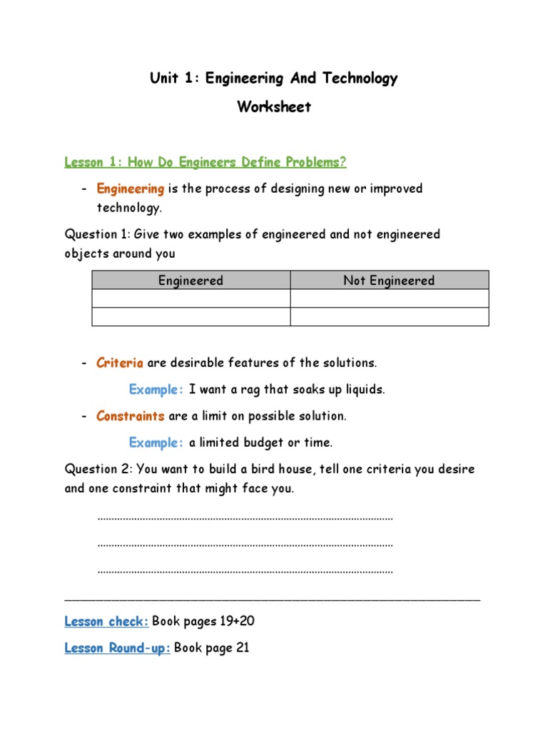 Unit 1 Worksheet 3 | PDF | Prototype | Design