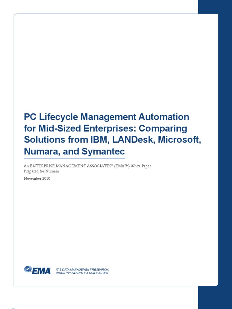PC Lifecycle Management Automation For Mid-Sized Enterprises: Comparing ...