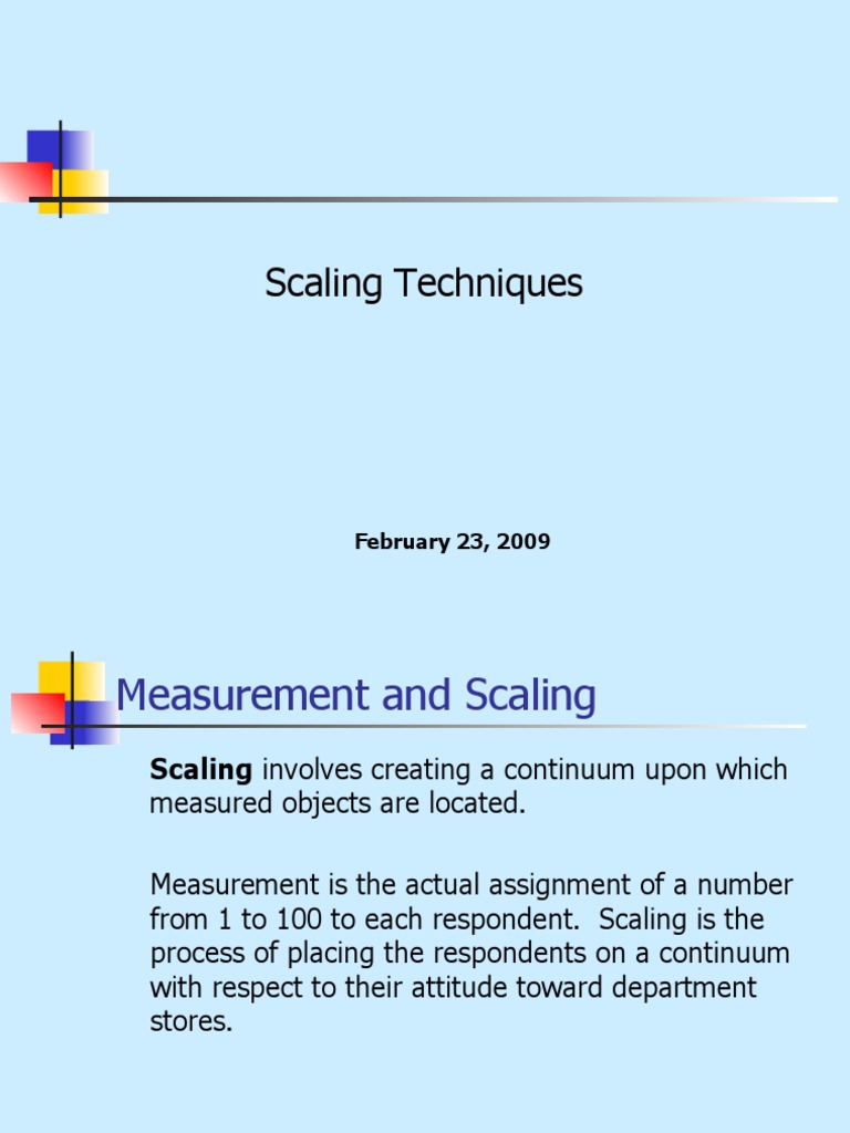 Scaling Techniques | PDF | Likert Scale | Tests