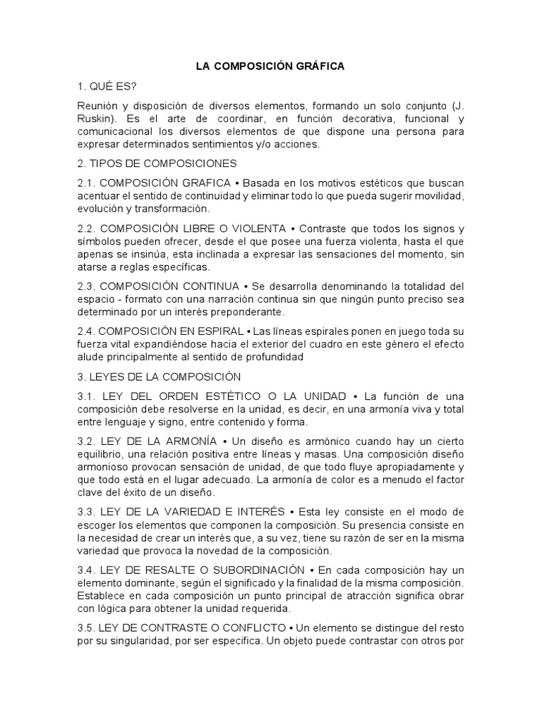 La Composición Gráfica | PDF | Armonía | Diseño