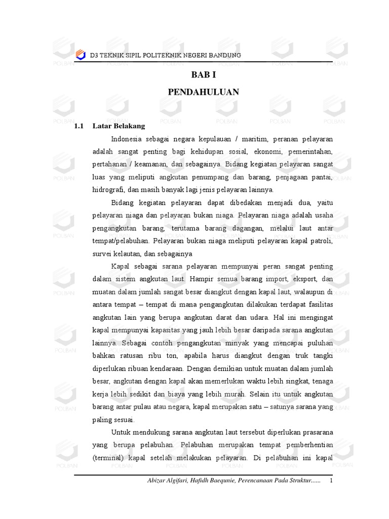 Perancangan Dermaga Pulau Obi Halmahera | PDF | Bisnis