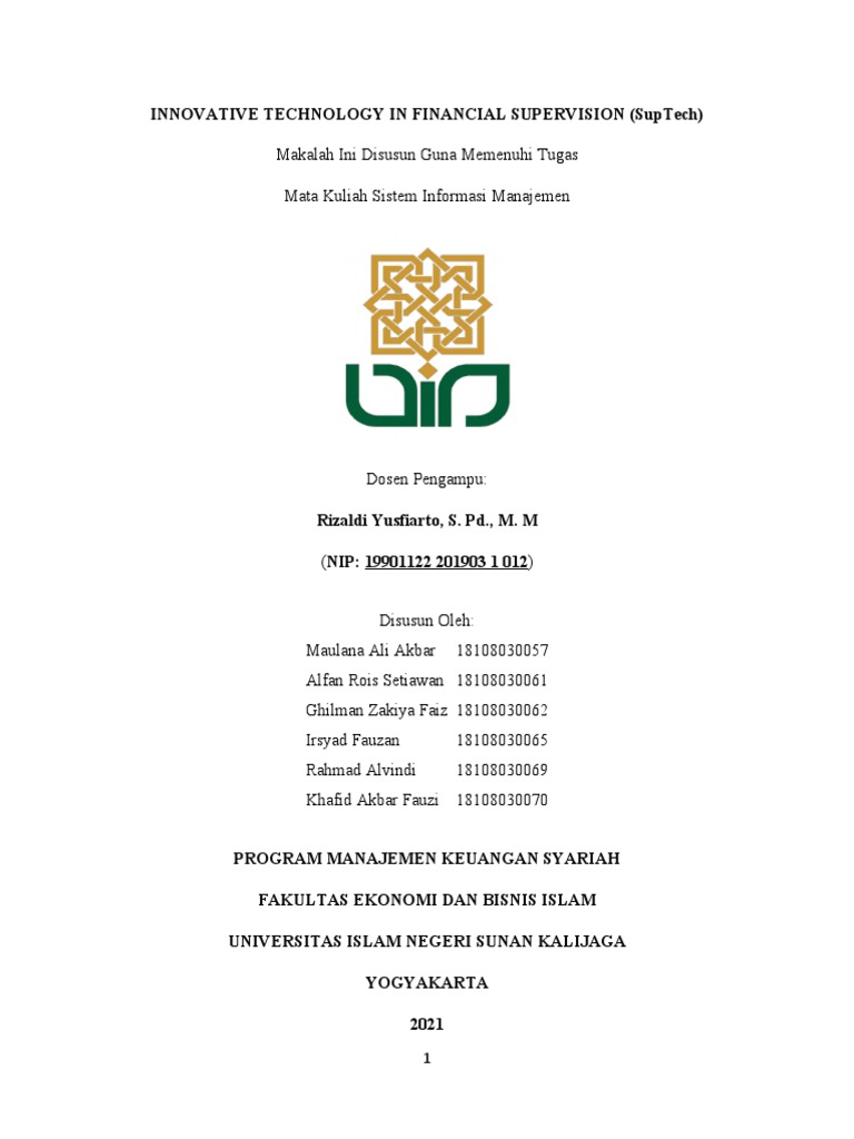 Makalah Kel 4 - SupTech Fixx | PDF