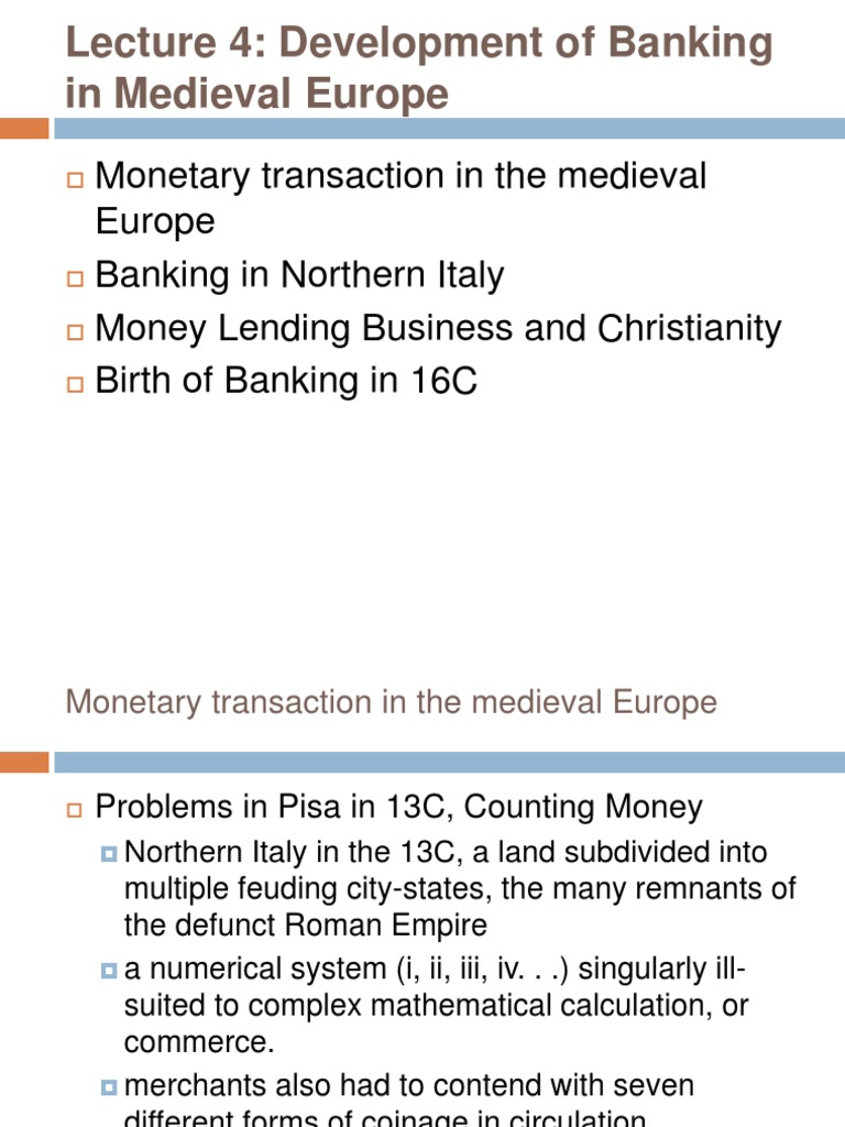 Development of Banking in Medieval Europe | PDF | House Of Medici | Loans