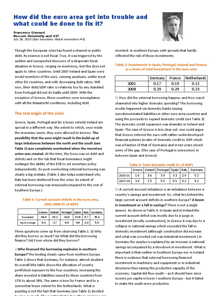 6 Giavazzi | PDF | Eurozone | Euro