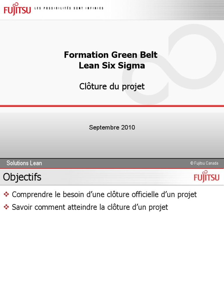 Cloture Projet | PDF | Canada | Six Sigma