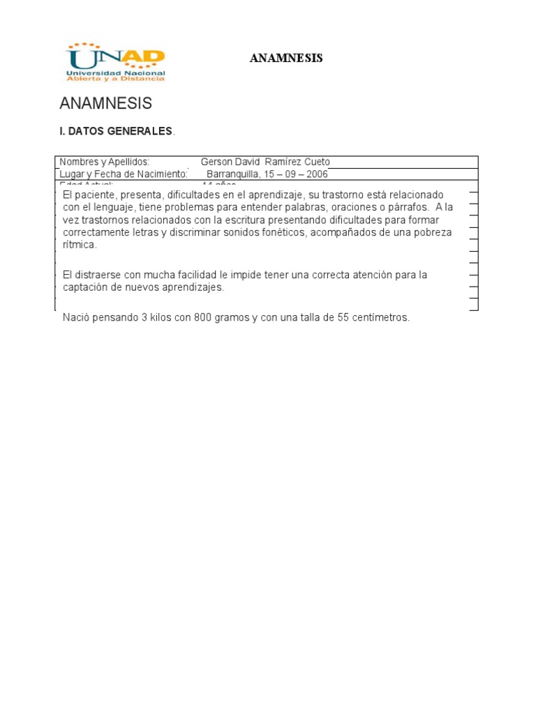 Anamnes Is | PDF | Salud y bienestar | Medicina