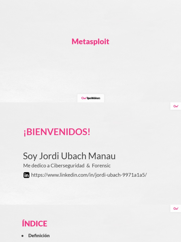 Taller de Introducción A Metasploit para Pentesting | PDF | Gestión de ...