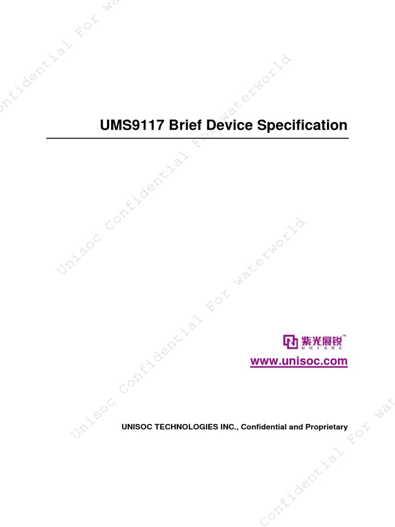 UMS9117 Brief Device Specification - V1.1 | PDF | Implied Warranty ...
