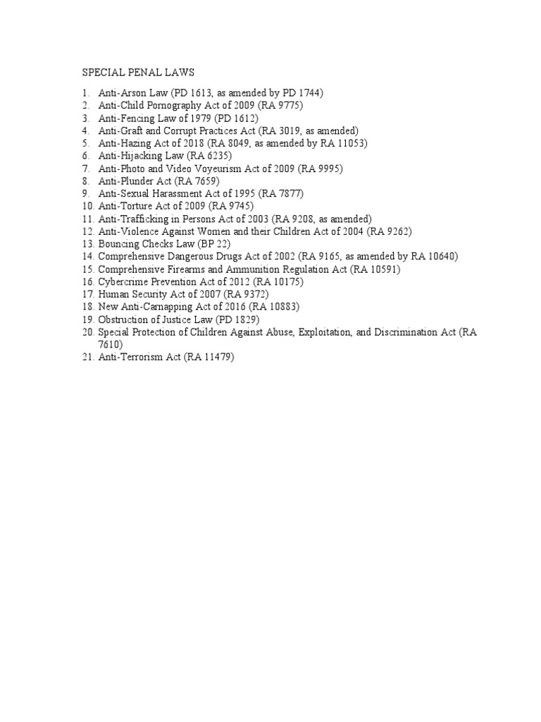 Special Penal Laws | PDF
