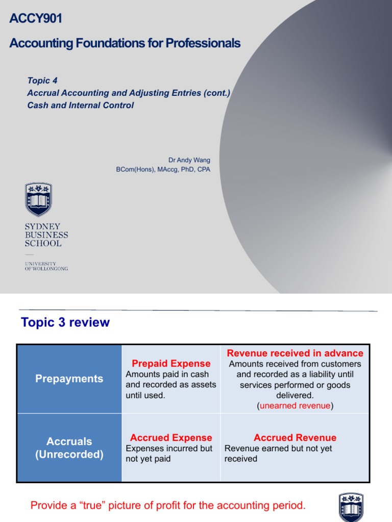 ACCY901 Accounting Foundations For Professionals | PDF | Retained Earnings | Debits And Credits
