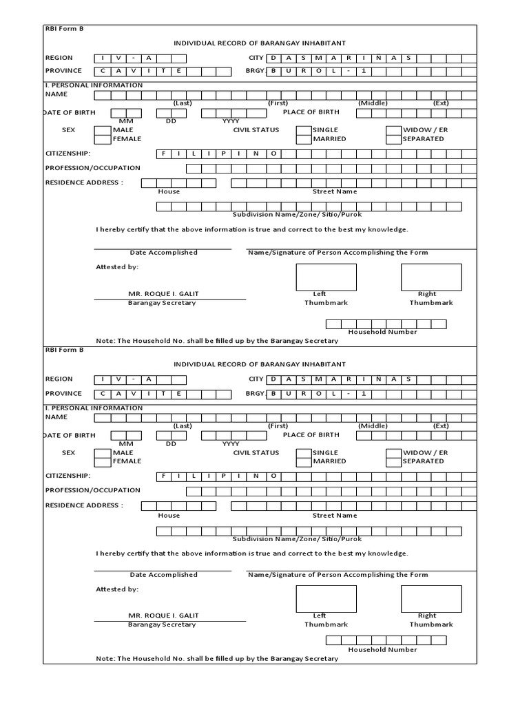 RBI Form B | PDF