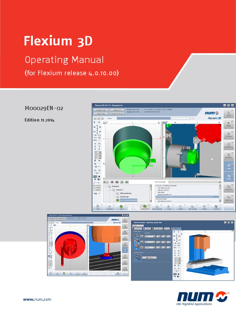 Flexium 3D: Operating Manual | PDF | Numerical Control | Simulation