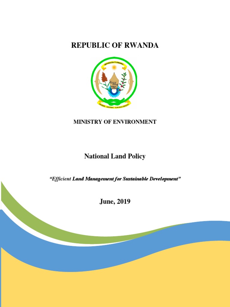 Revised National Land Policy-Final Version 2019 | PDF | Sustainability ...
