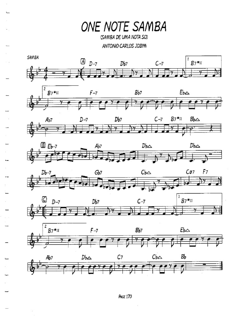 One Note Samba | PDF