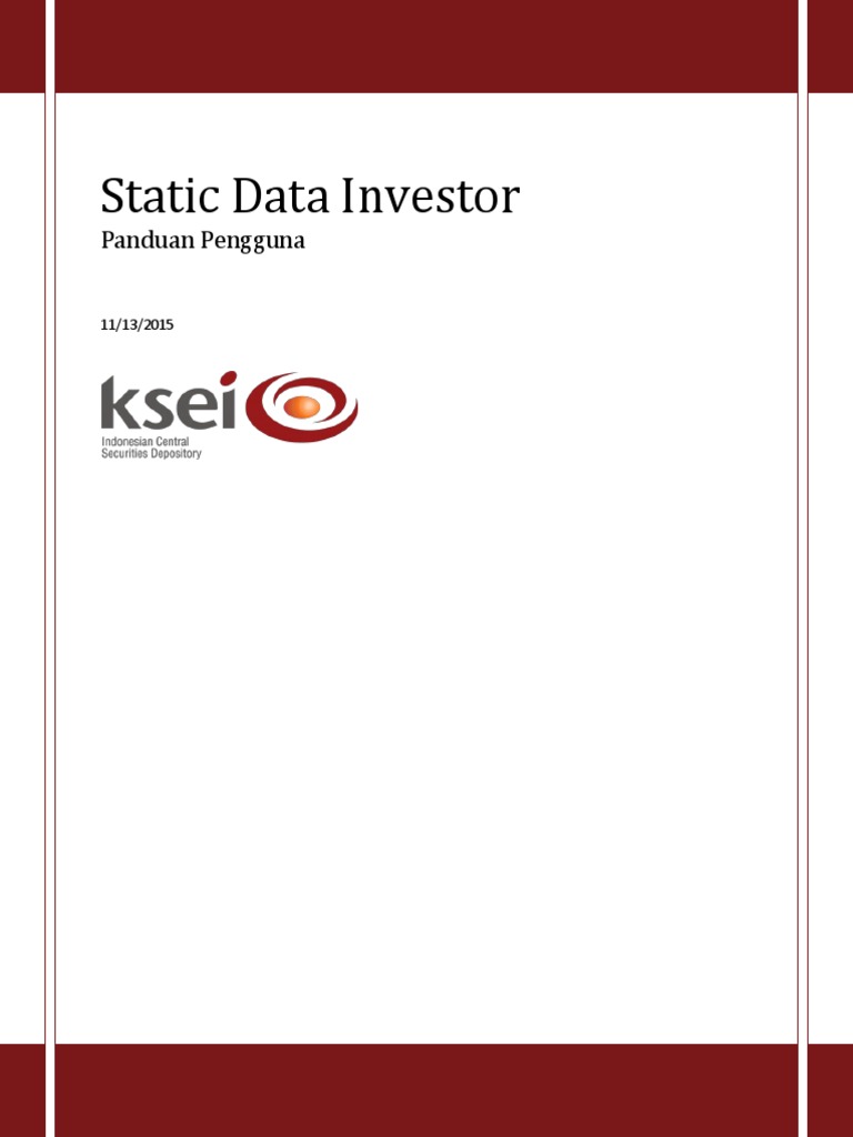 Panduan Data Statik Investor | PDF