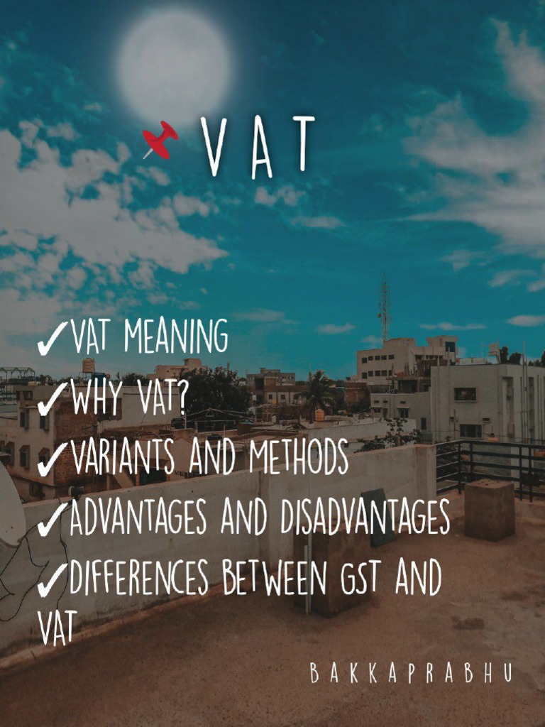 VAT System in India, Handwritten Notes | PDF