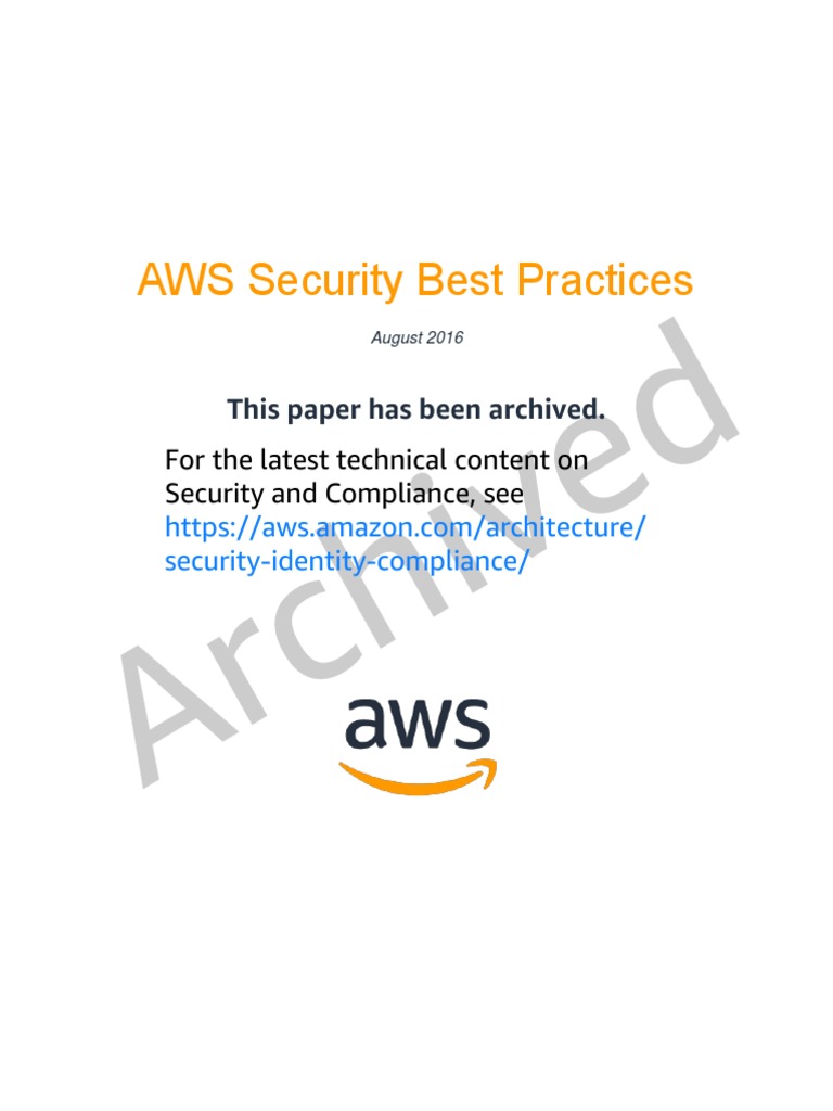 AWS Security Best Practices | PDF | Amazon Web Services | Information Security