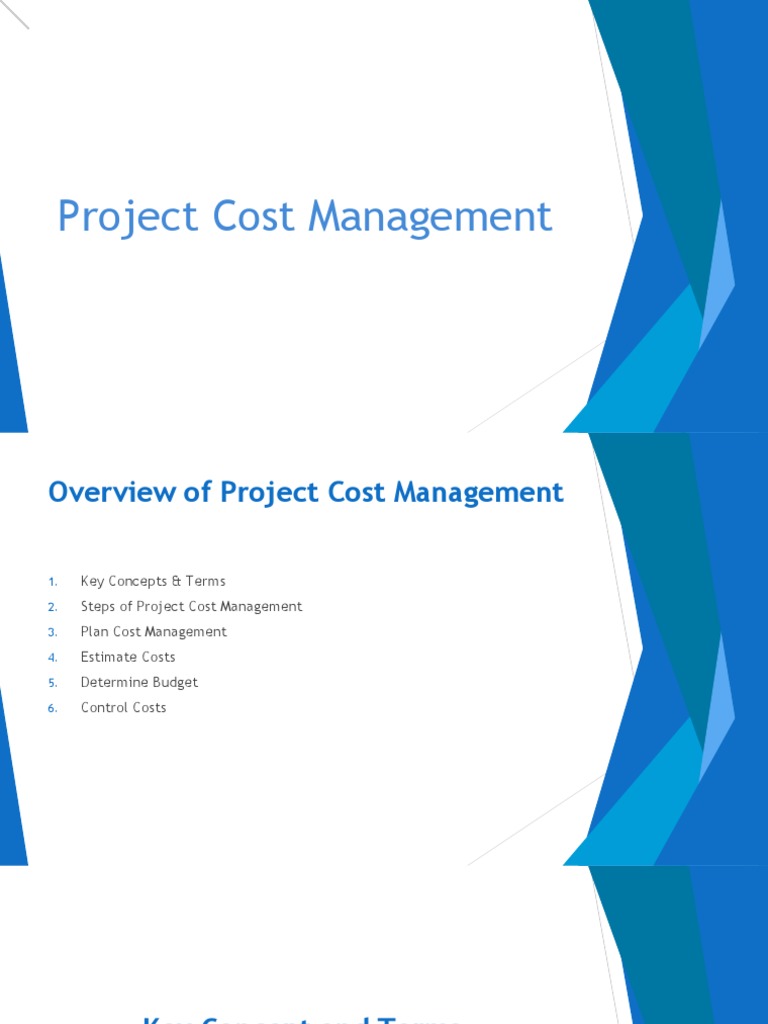 Project Cost Management Pdf Project Management Cost Accounting