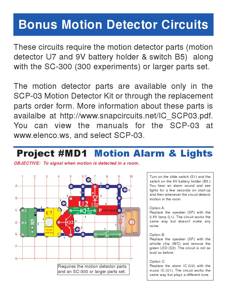 Bonus Motion Detector Circuits: Project #MD1 | PDF | Sensor | Detector ...